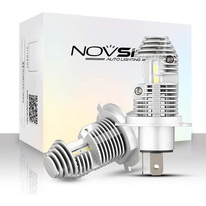 Kit de 2 Ampoules H4-HB2 LED de Voiture Phares Avant Auto 12000LM-Paire ...