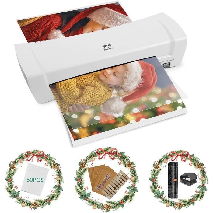 Plastifieuse A4 A5 A6, avec 50 A4 Pochettes de Plastification, 5 en 1 ...