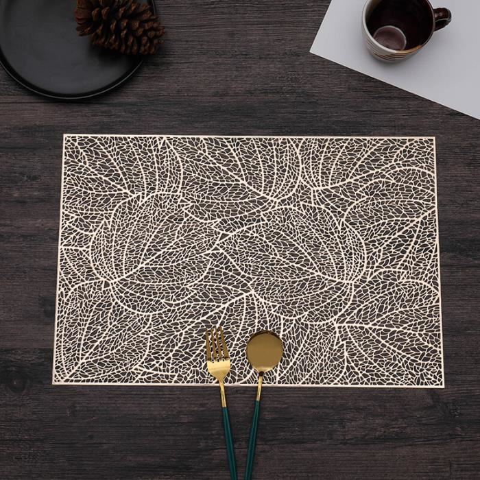 Dessous de verre,Napperon rectangulaire ajouré en PVC,tapis de Table ...