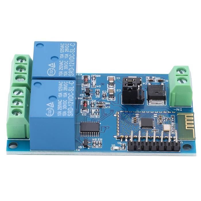 Cikonielf Relais 12V Module Relais Deux Canaux DC 12V pour Téléphone ...