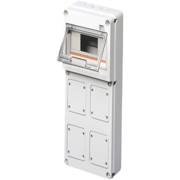Panneau étanche - GEWISS - GW68003N - 8 modules DIN - IP65 - Blanc ...