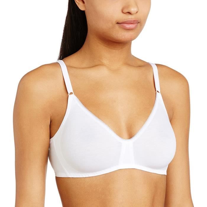 Sloggi Basic+ Non-Wired Bra Soutien-Gorge, Blanc, 90B Femme - 10007642-0003 - Cdiscount Maison