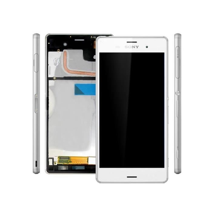 ORIGINAL VITRE TACTILE + ECRAN LCD SUR CHASSIS Z3 BLANC LOGO - Cdiscount Téléphonie