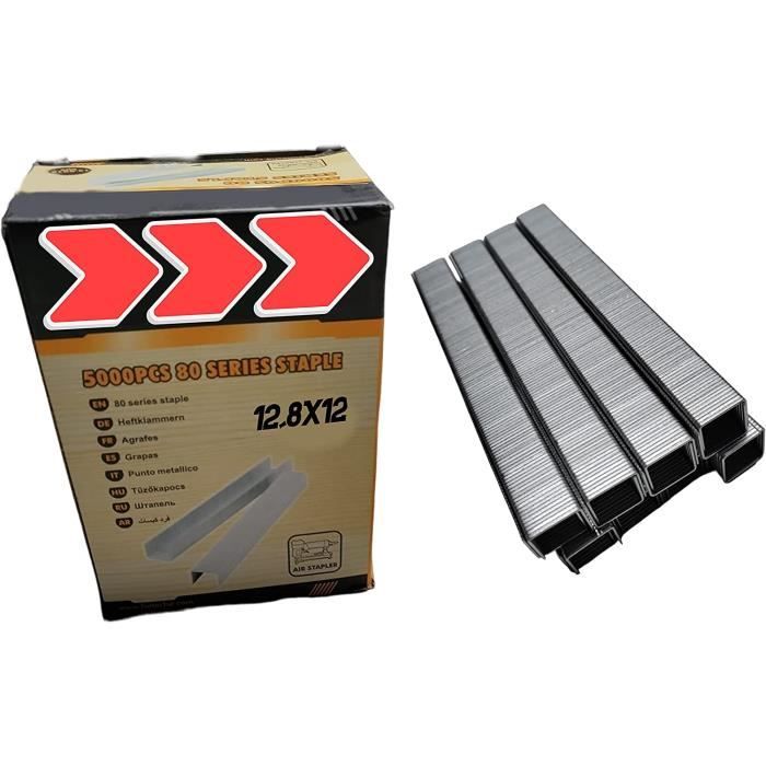 Lot de 5000 épingles en métal pour agrafeuses pneumatiques air comprimé ...
