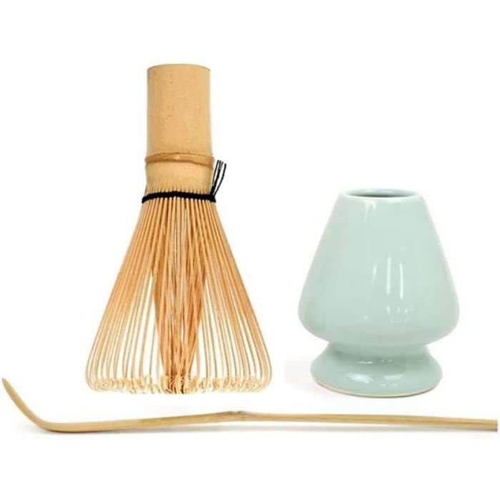 Olsixxuuk Set de fouet à matcha en bambou avec 100 dents (Chasen ...