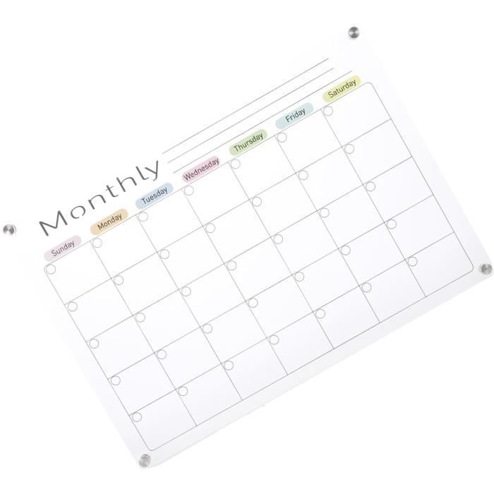 Tableaux Blancs Calendrier Mural Tableau Blanc Réfrigérateur Babillard ...