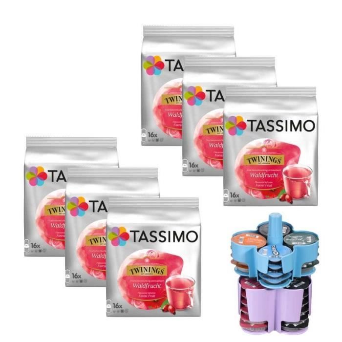 6 Tassimo Twinings Infusion Saveur Fruits Des Bois + Distributeur de T ...