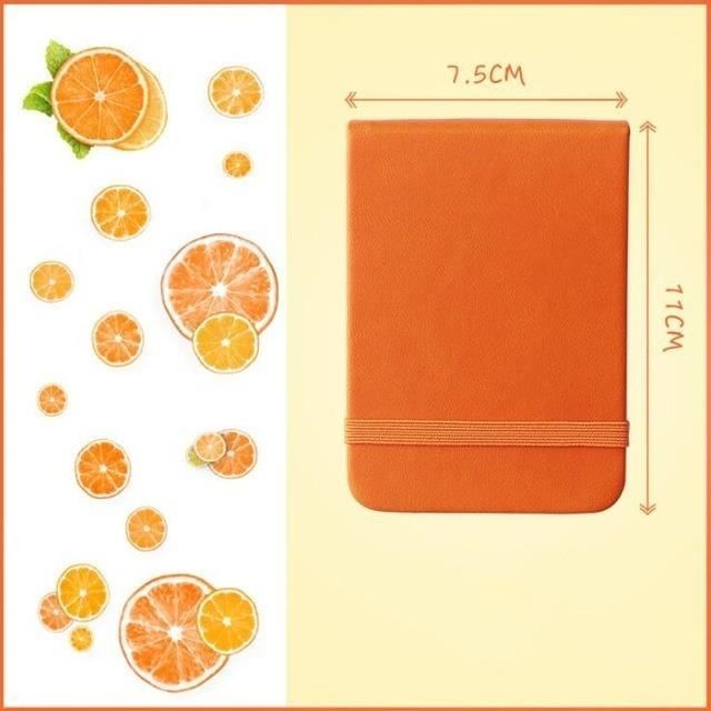 CARNET DE NOTES,Orange--Mini carnet de notes de poche en couleur de ...