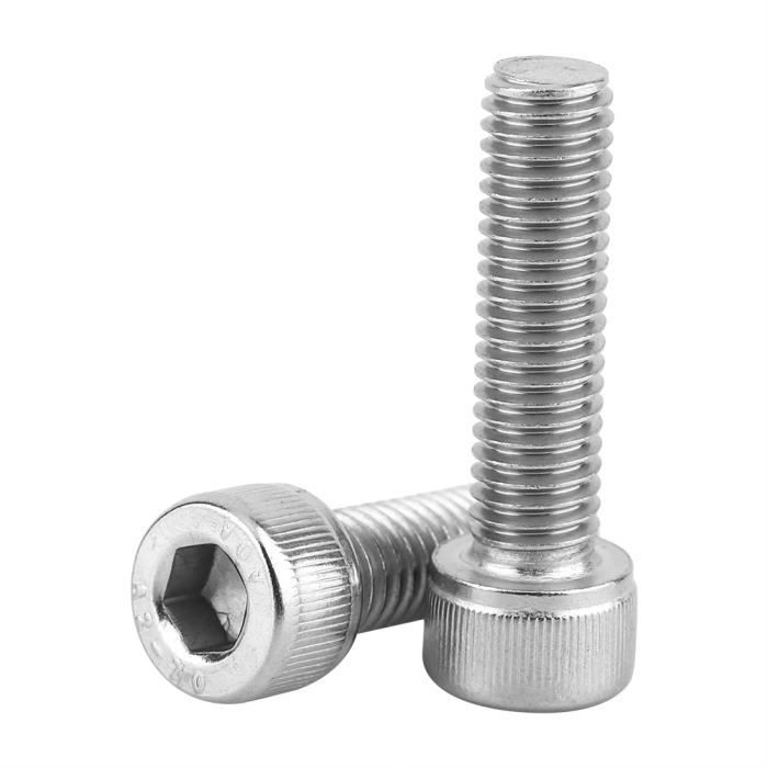 Zerone boulons Assortiment de vis à tête cylindrique à six pans creux en acier avec assortiment ...