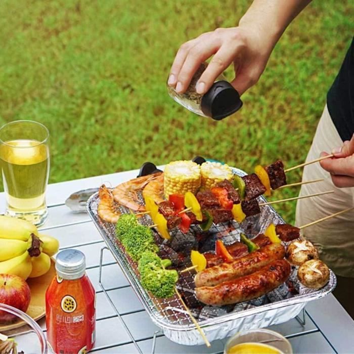 Grille De Barbecue Portable Avec Charbon De Bois Jetable Feuille D ...