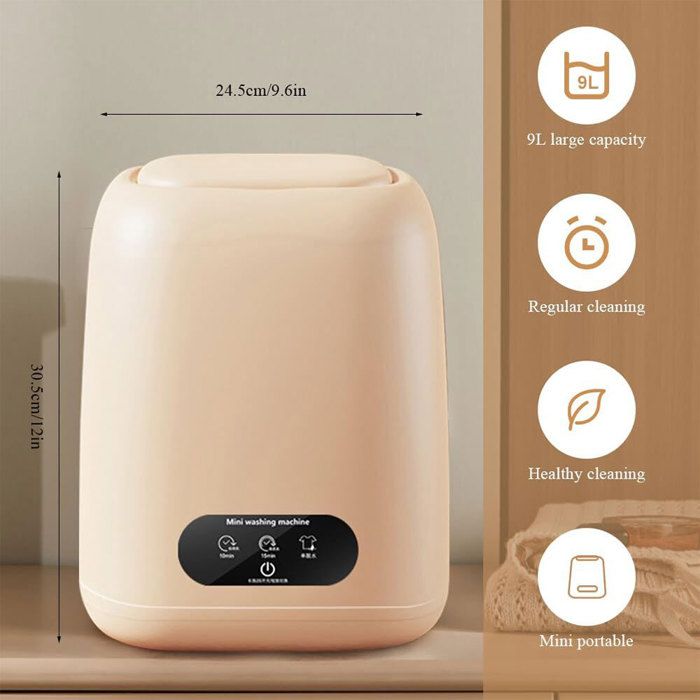 Mini Machine à Laver Pliante,Seau à Linge Portable 6.5L,Pour Vêtements ...