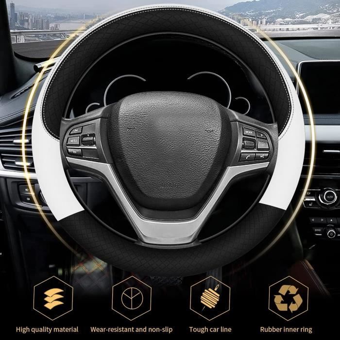 Housse De Volant En Cuir Microfibre, Doux Et Confortable, Respirant, Universel, 37-38 Cm (Noir ...