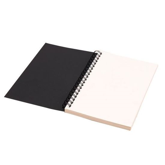 Carnet de croquis en papier kraft à bobine spirale rétro,carnet de ...
