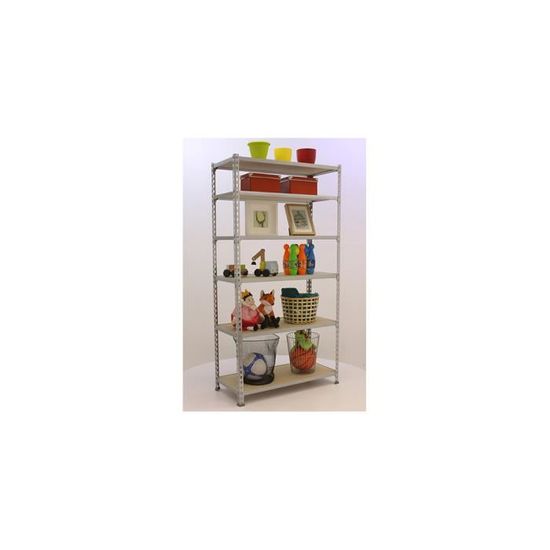 Étagère métallique 6 niveaux - SIMON RACK - KIT MADERCLICK MEGAPLUS - Galvanisé - 150 kg - 2500 ...