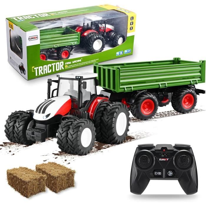 Véhicule Jouet Tracteur Agricole, avec Remorque pour Enfants 3 6 10 Ans Voiture Jouet ...