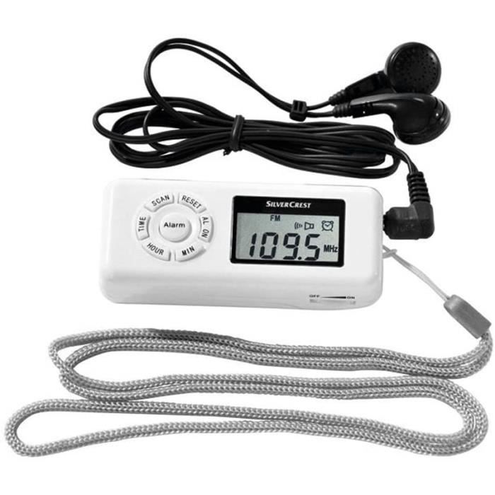 Silvercrest fm scan radio portable numérique de poche avec écran lcd et ...