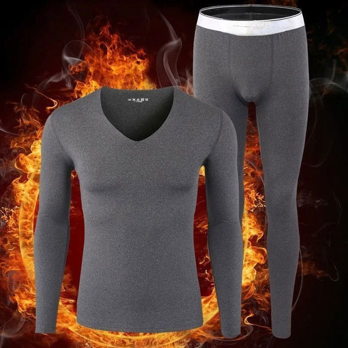 String-tanga,Caleçons longs thermiques pour hommes,ensembles chemise et ...