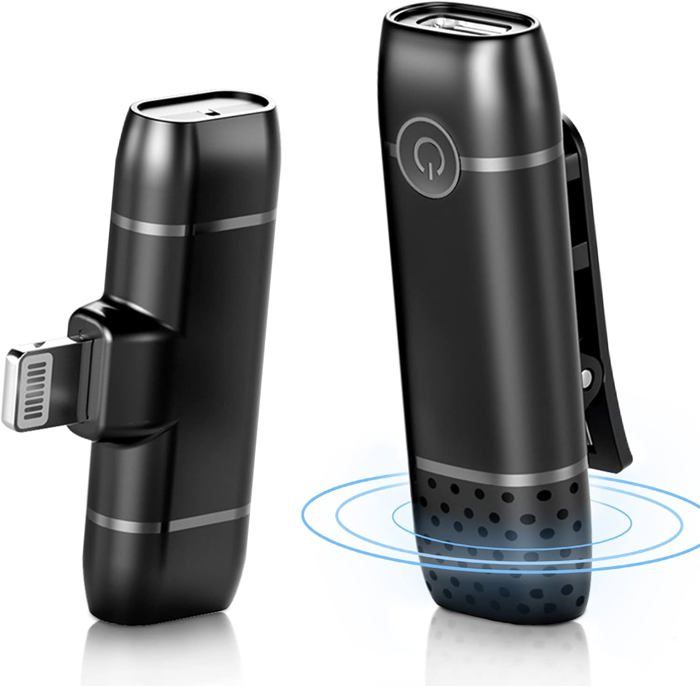 Micro Cravate sans Fil pour iPhone,2.4GHz Mini Micro Telephone Portable ...