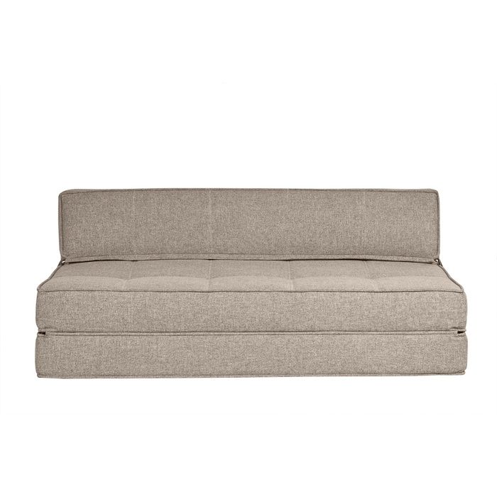 Miliboo - Chauffeuse 2 places convertible en tissu taupe KATY ...