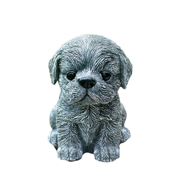 Statue de chien en résine mignonne, décoration de chien, statue de ...