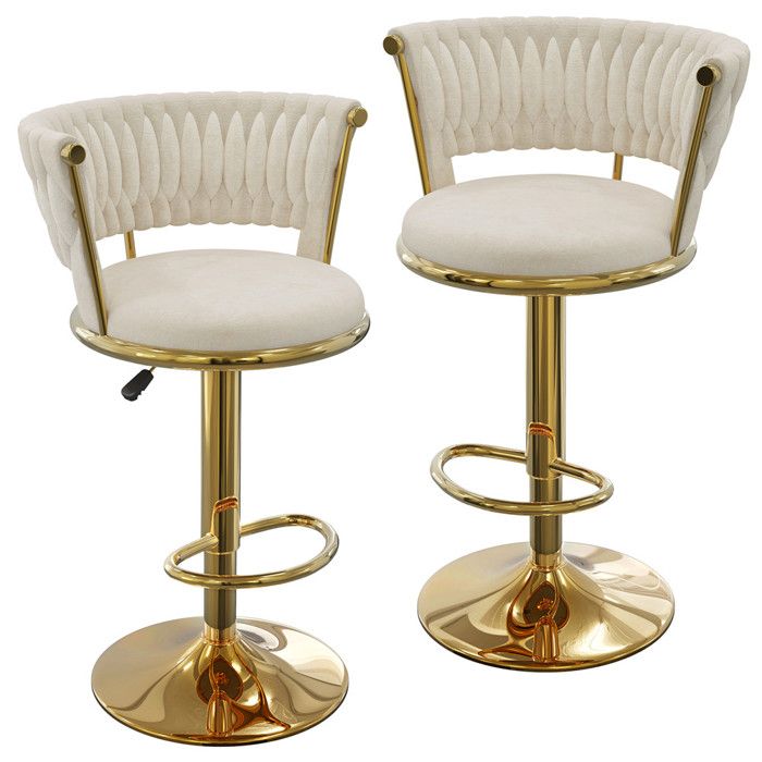 Tabourets de bar reglables en hauteur 59-80 cm - VIVOLILV - Lot de 2 ...