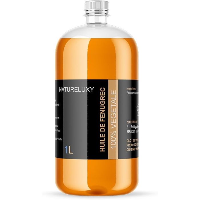Huile de Fenugrec Huile 1L Soin Visage, Corps & Cheveux Nourrissante ...
