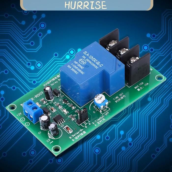 30A DC 12V, carte de minuterie de retard de module, relais de retard ...
