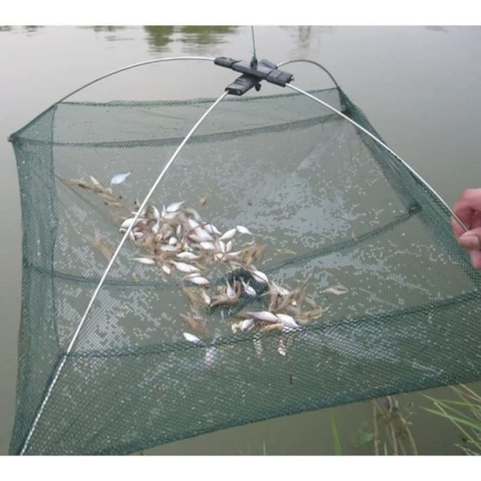 Filet de pêche, piège pliable pour petits poissons, crevettes, crabes ...