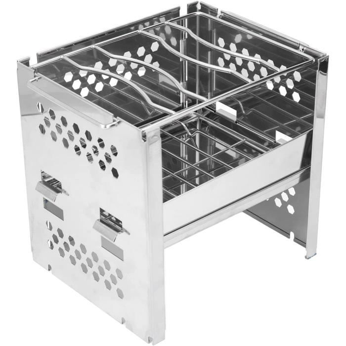 Réchaud de Camping, Réchauds à Gaz à Feuilles de Bois avec Grille de ...