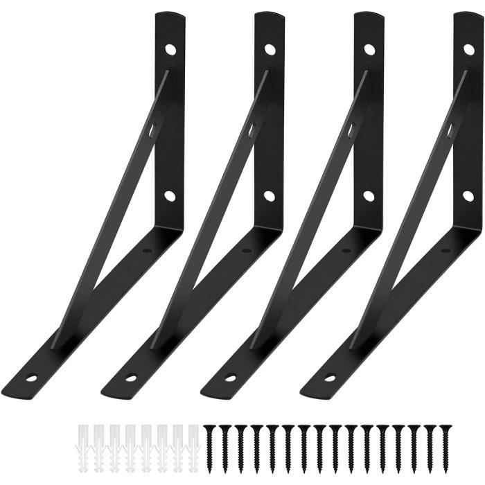 Lot de 4 Équerre de Fixation Triangle en Métal Charge Lourde 19 * 12cm ...