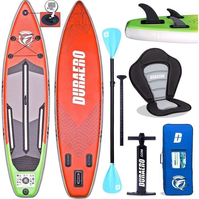 Stand Up Paddle Board Gonflable - SUP DESIGN - 330x76x15 cm - Support ...