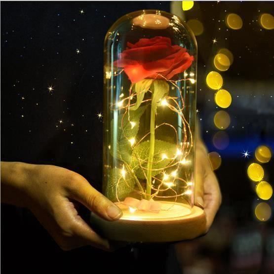 La Rose Eternelle et lumière LED Belle et la bête ,Meilleur Cadeau pour ... La Rose Eternelle et lumière LED Belle et la bête ,Meilleur Cadeau pour ...