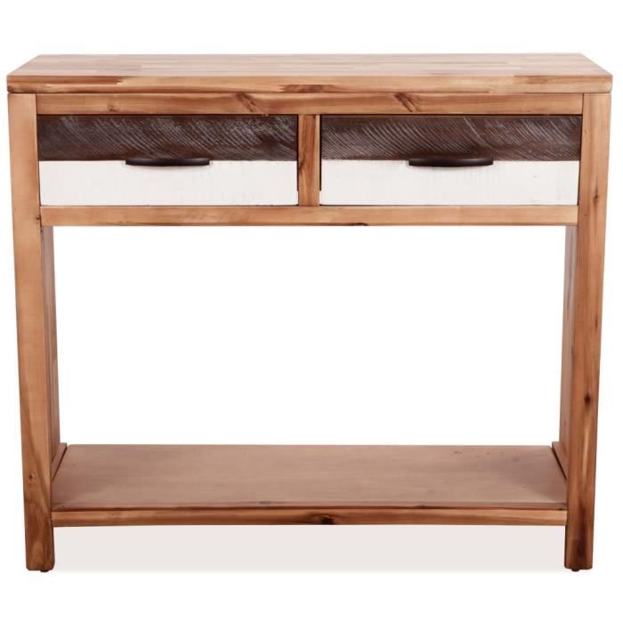 Table console Bois d'acacia massif 86 x 30 x 75 cm DIOCHE7086960953450 ...