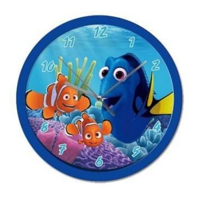 Horloge - Dory - PVC - Bleu - Enfant - Décoration murale - Cdiscount Maison