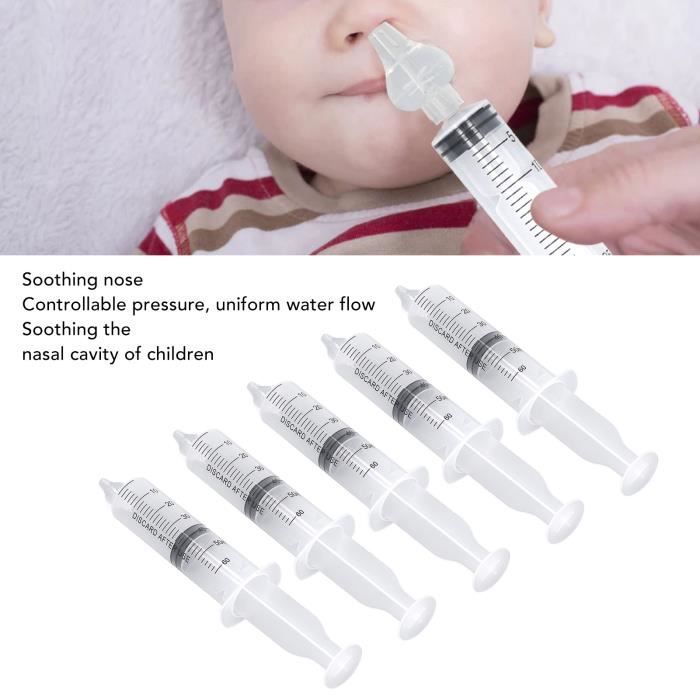 LES 5 Pièces Seringue Irrigateur Nasal Embout En Silicone Portable ...