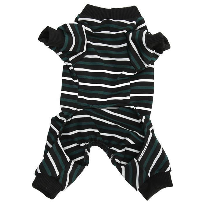 KEENSO Pyjama rayé pour chien à la mode mignon chaud confortable ...