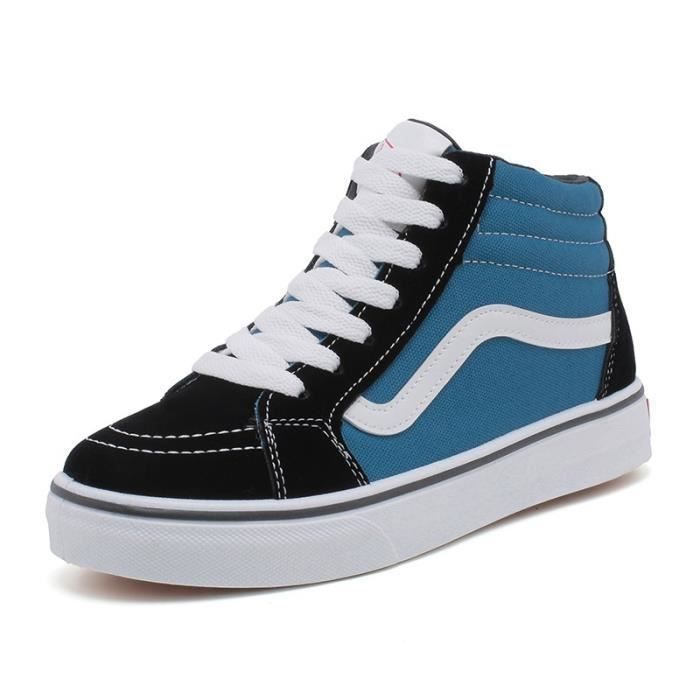 Fille Baskets - en toile classiques - FR72VGF Black/blue/high/gang ...