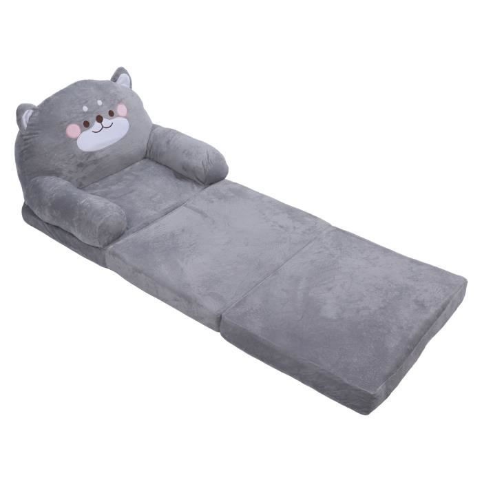 Mxzzand mini-canapé Canapé pour enfants, Style chien gris, pliable ...