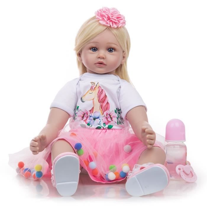 RUMOCOVO® Poupée bébé Reborn ,24 pouces, corps en peluche, joli, réaliste, jouets pour filles ...