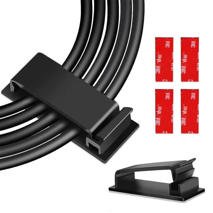 50 Attache Cable Adhesifadhésif 3M | Cable Management Bureau| Clip ...