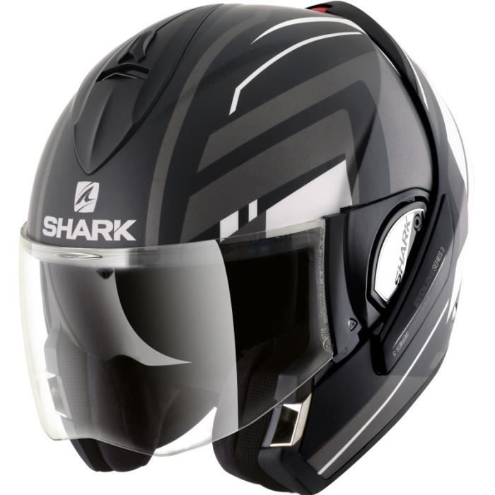 Casque moto - Shark EVOLINE 3 CORVUS MAT KWA - L - Cdiscount Auto