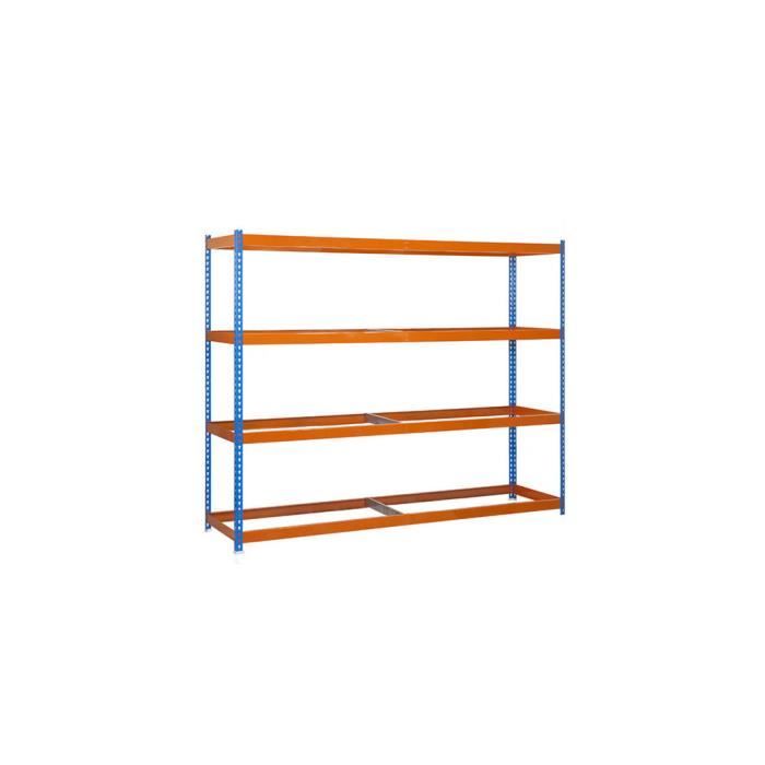 Étagère métallique 4 niveaux - 2000 x 2400 x 900 mm - KIT SIMONFORTE - Galvanisé - Cdiscount Maison