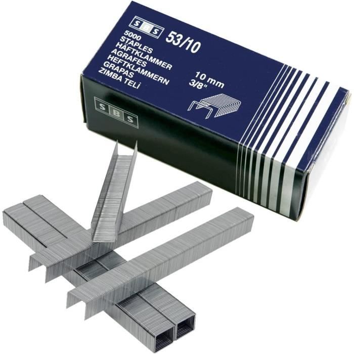 SBS lot de 5000 agrafes de type 53 agrafes handtackerklammern agrafes ...