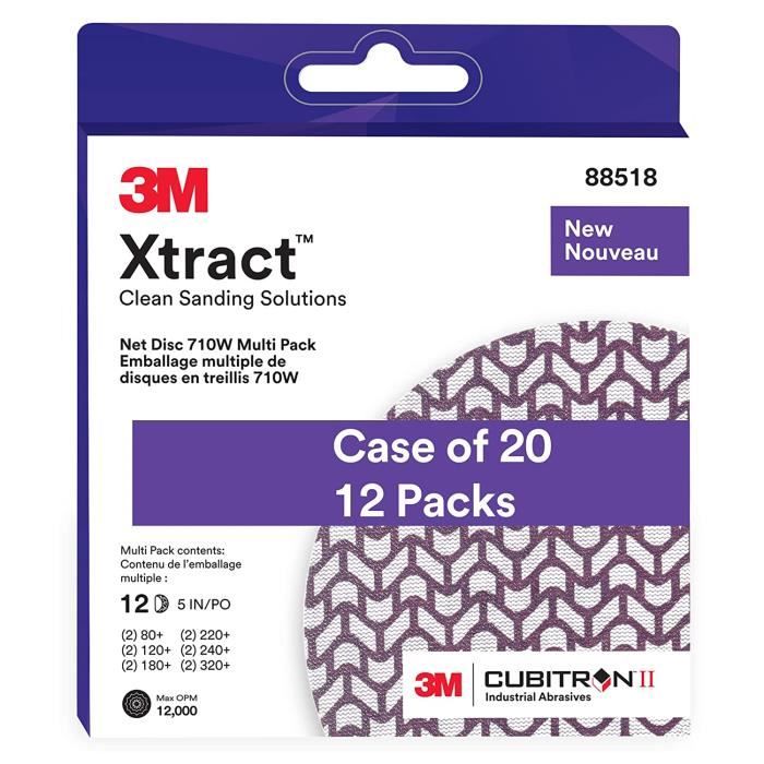 3M Xtract Cubitron II Net Disc 710W Lot de 12 disques abrasifs auto ...