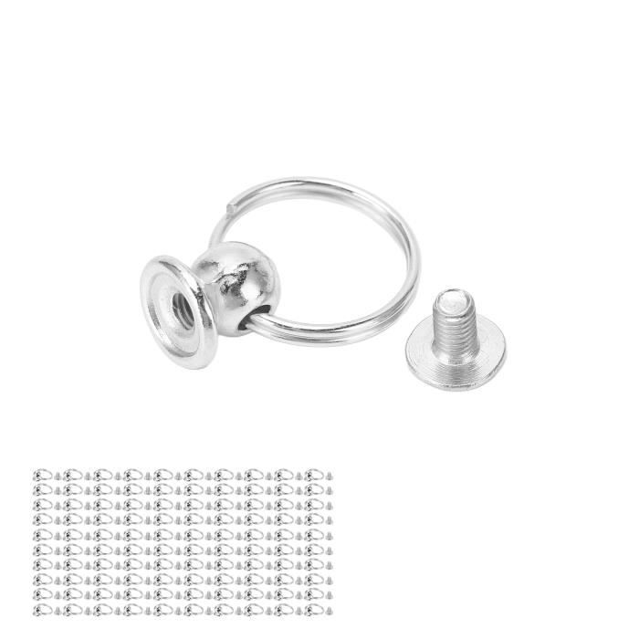 HOP - Rivets en cuir Lot de 100 rivets de moine avec anneaux de ...
