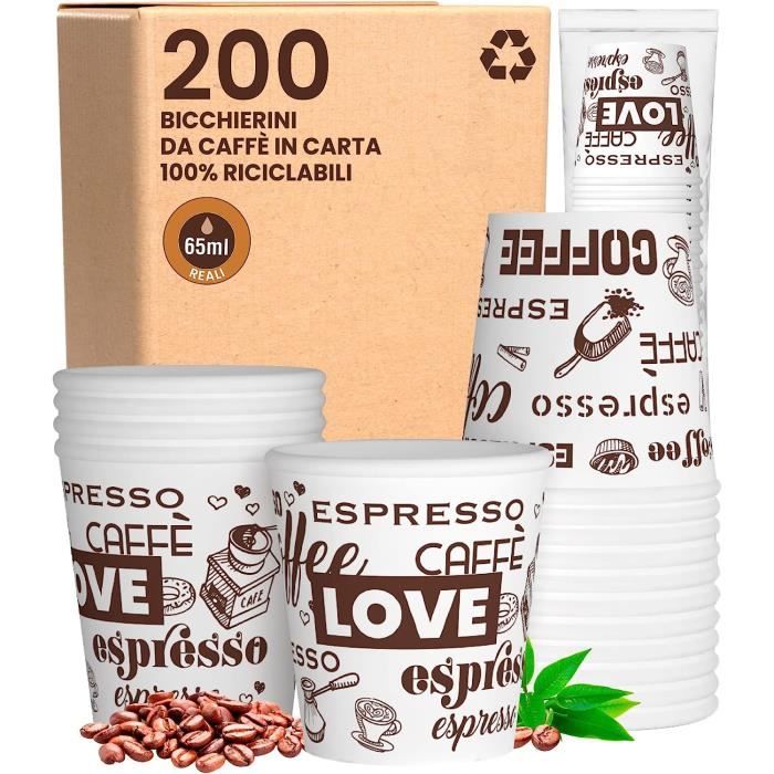 200 Petits Gobelets En Papier 65Ml Mini Gobelets Jetables ...