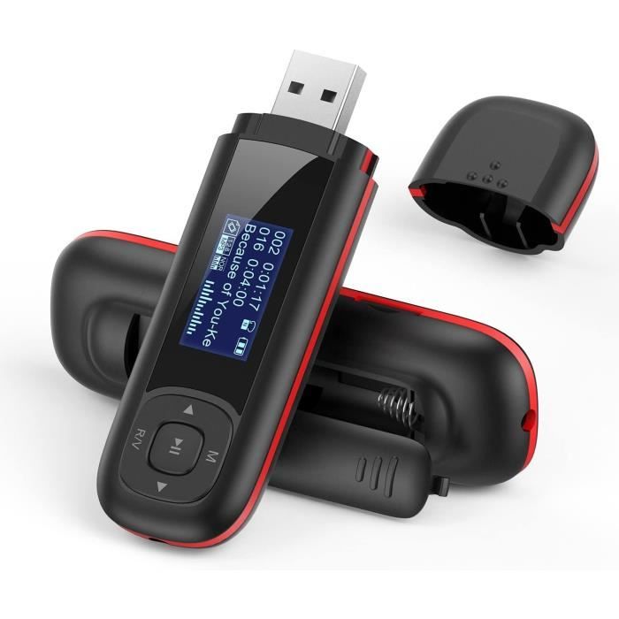 Lecteur Mp3 Usb 8Go Avec Ecran Lcd, Mini Lecteur Musique Baladeur Léger ...