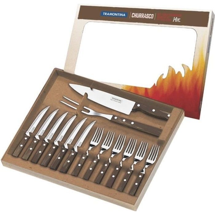 Ensemble de couverts à barbecue - TRAMONTINA - Churrasco 29899-211 ...