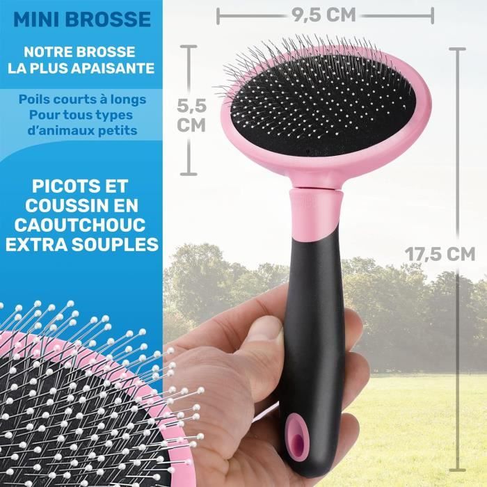 Brosse Pour Petite Chats Et Petits Chiens, Brosse À Lapin - Enlève En Douceur Le Sous-Poil, Les ...