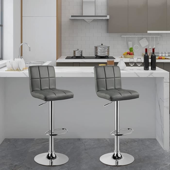WOLTU Tabouret de Bar en Cuir Artificiel, avec Bien Assise rembourrée ...